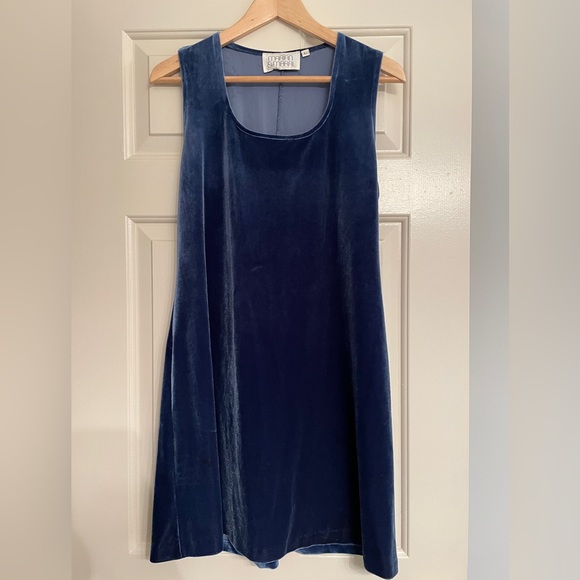 marian & maral | Dresses | Vintage Blue Velvet Feeling Dress | Poshmark